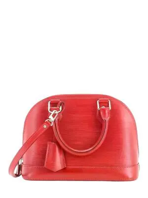 LOUIS VUITTON Alma Handbag Epi Leather Bb Satchel - Red