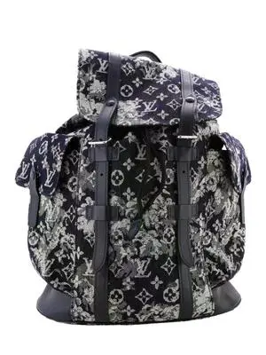 LOUIS VUITTON Christopher Monogram Tapestry Canvas Pm Backpack - Blue