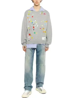 Mihara Yasuhiro Sticker-print Sweatshirt - Grey