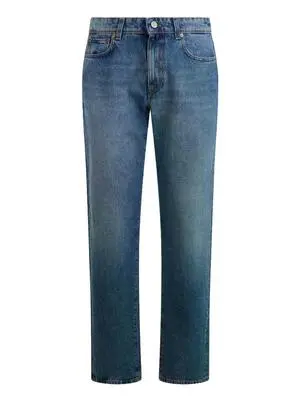 SLOWEAR Faded-effect Straight-leg Jeans - Blue