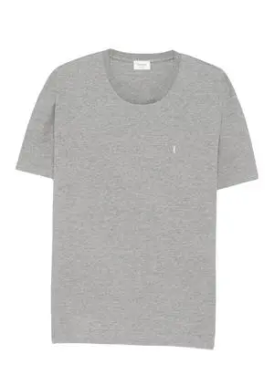 Saint Laurent Cassandre T-shirt In Piqu - Grey