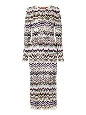 Missoni Striped Crochet-knit Midi Dress - Multi
