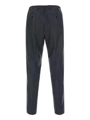 LOW BRAND Pleated Tapered Trousers - Grey