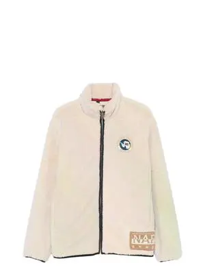 NAPAPIJRI Logo-patch Fleece Jacket - Neutrals
