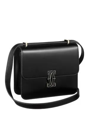 Cartier Mini Leather C De Shoulder Bag - Black