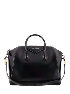 Givenchy Antigona Glazed Leather Satchel - Black