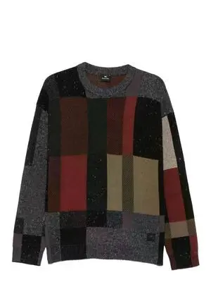 Paul Smith Colour-block Crew-neck Sweater - Grey