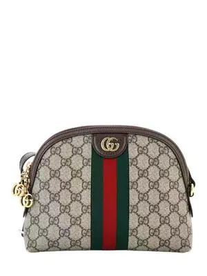 Gucci Ophidia Dome Gg Coated Canvas Small Shoulder Bag - Brown