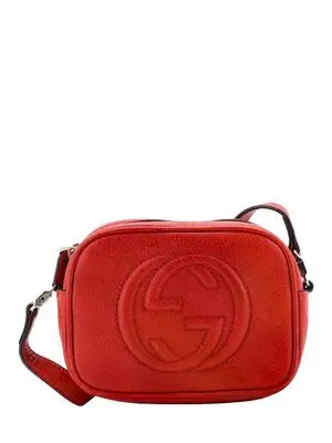 Gucci Soho Disco Leather Mini Cross Body Bag - Red