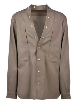 Rick Owens Larry Long-sleeve Shirt - Brown