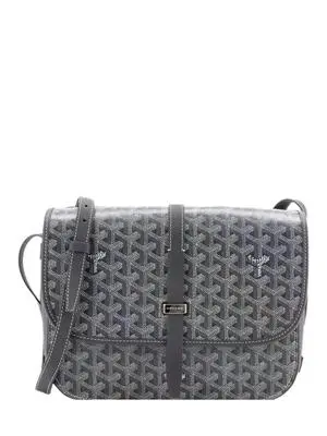 Goyard Belvedere Ii Messenger Bag Coated Canvas Mm Cross Body Bag - Grey