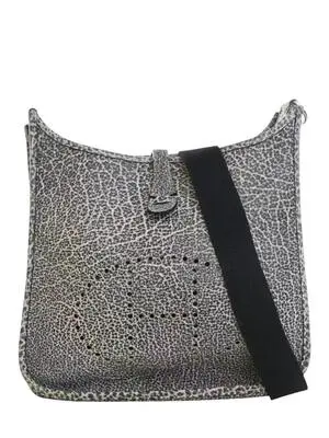 Hermès 2002 Dalmatian Buffalo Evelyne I 29 Cross Body Bag - Grey