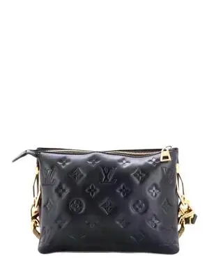 LOUIS VUITTON Coussin Monogram Embossed Lambskin Bb Cross Body Bag - Black