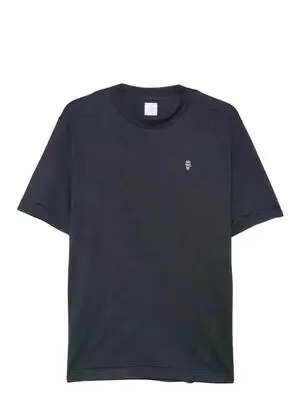 Eleventy Logo-embroidery T-shirt - Blue