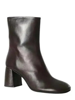 POEVE Block-heel Ankle Boots - Brown