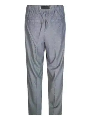 WHITE SAND Belted Pleated Trousers - Grey