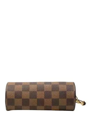 LOUIS VUITTON Damier Ebene Papillon Pochette Handbag - Brown