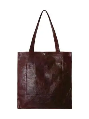 LANCASTER Crinkled-finish Tote Bag - Red