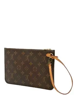 LOUIS VUITTON Monogram Neverfull Mm Pouch - Brown