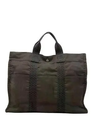 Hermès Canvas Herline Mm Tote Bag - Grey