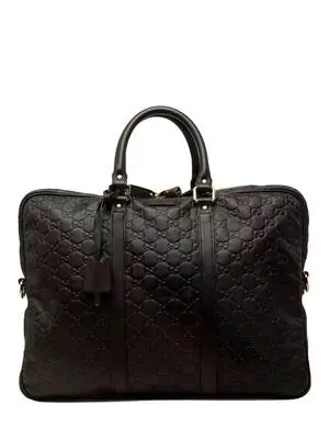 Gucci Monogram Business Bag - Brown