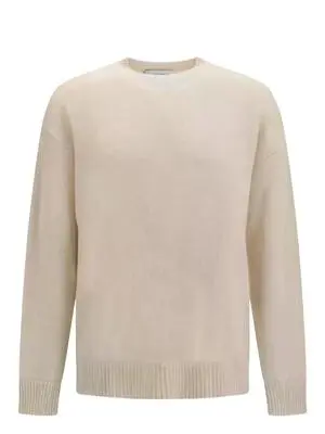 LANEUS Crew-neck Ribbed-trim Sweater - Neutrals
