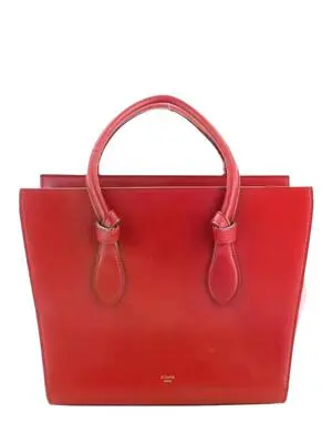 Celine Tie Knot Smooth Leather Mini Tote Bag - Red