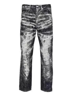 TAAKK Faded-effect Straight-leg Jeans - Black