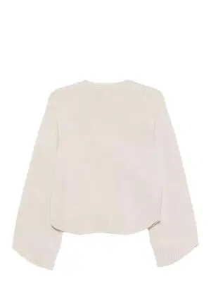 VANISE Curved-hem Sweater - Neutrals