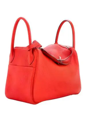 Hermès Hermès Lindy Bag Clemence Shoulder Bag Red