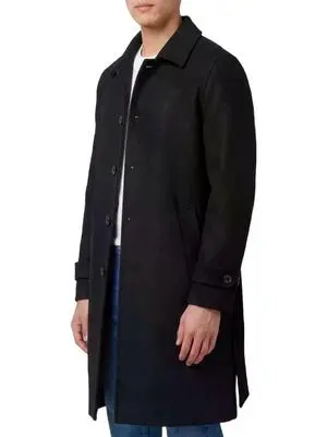 LARDINI Belted Single-breasted Coat - Black