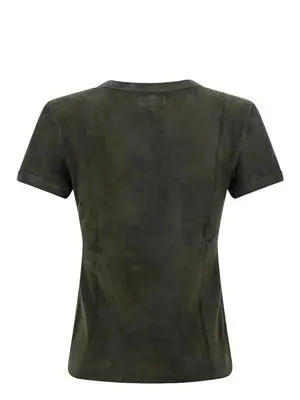 Stouls Suede-finish T-shirt - Grey