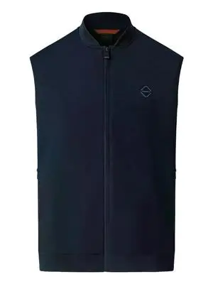 HACKETT LONDON Logo-patch Zip-up Gilet - Blue