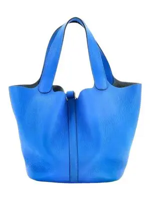 Hermès Picotin Lock Clemence Mm Bucket Bag - Blue