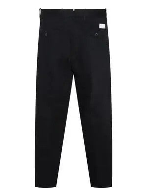 NINE:INTHE:MORNING Pleated Tapered-leg Trousers - Black