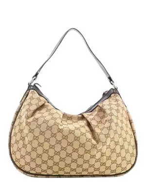 Gucci Sukey Gg Canvas With Leather Medium Hobo Bag - Brown