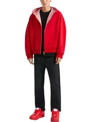Givenchy Scuba Hooded Zip Up Jacket - Red