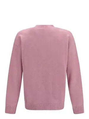 LANEUS Ribbed-trim Fine Knit Jumper - Pink