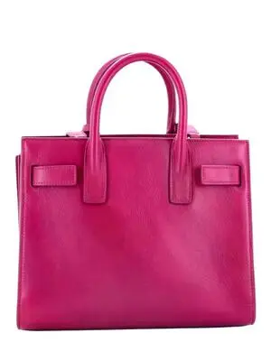 Saint Laurent Sac De Jour Bag Leather Nano Tote Bag - Pink