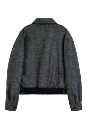 SUNFLOWER Harrington Herringbone-pattern Jacket - Grey