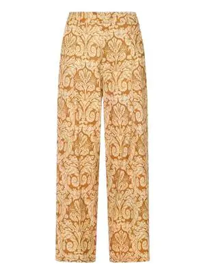 PIERRE-LOUIS MASCIA Pierre-Louis Mascia Damask-Pattern Wool Trousers