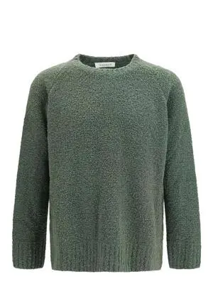 LANEUS Raglan-sleeve Bouclé Sweater - Green