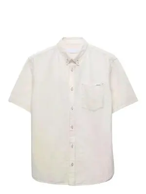 Prada Short-sleeved Chambray Shirt - Neutrals