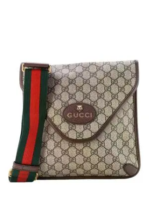 Gucci Neo Vintage Envelope Messenger Gg Coated Canvas Medium Crossbody Bag - Brown