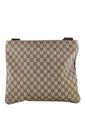 Gucci Gg Coated Canvas Messenger Bag - Brown