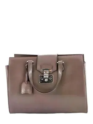 Gucci Leather Medium Satchel - Grey