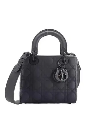 Dior Ultra Matte My Abcdior Lady Cannage Quilt Calfskin Shoulder Bag - Black