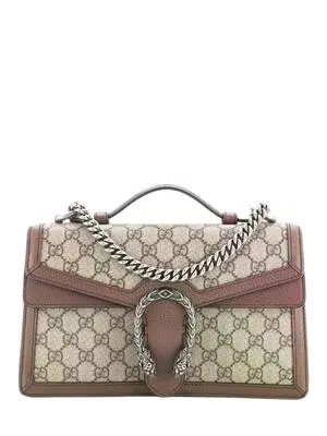 Gucci Gg Coated Canvas Dionysus Top Handle Small Satchel Bag - Brown