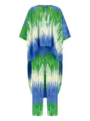 BELYED HANDCRAFT Belyed Tamara Silk Crepe Tunic & Pants Set - Green