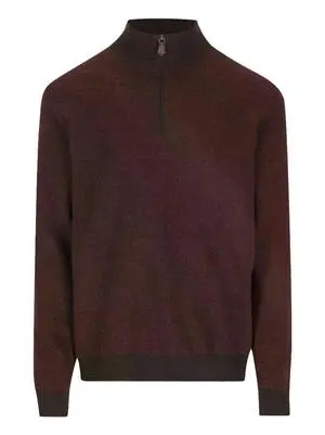 Loro Piana Roadster Quarter-zip Cashmere Sweater - Red